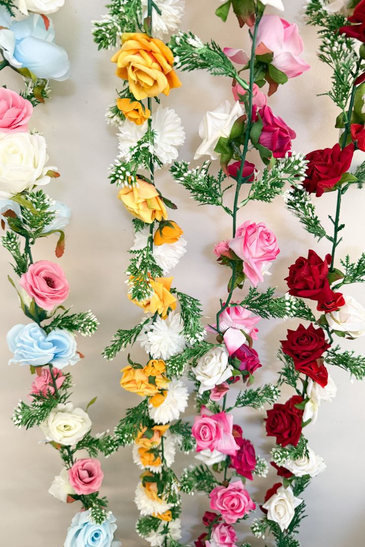 Pack of 8, 10, 16, 20,30 Baby's Breath and Rose Flower Runner 6 feet l ...